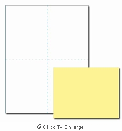 Canary Pastel Yellow 4-Up Perforated Postcard Stock (200 Post Cards ...