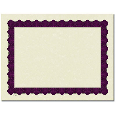 Purple Certificate Border