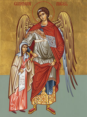 Orthodox Icon of Guardian Angel with Little Girl - Orthodox Gift ...