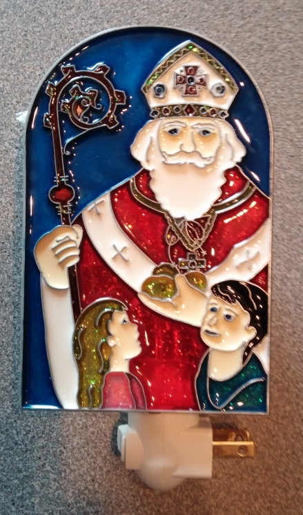 Saint Nicholas with Children Night Light - St. Nick Nightlight