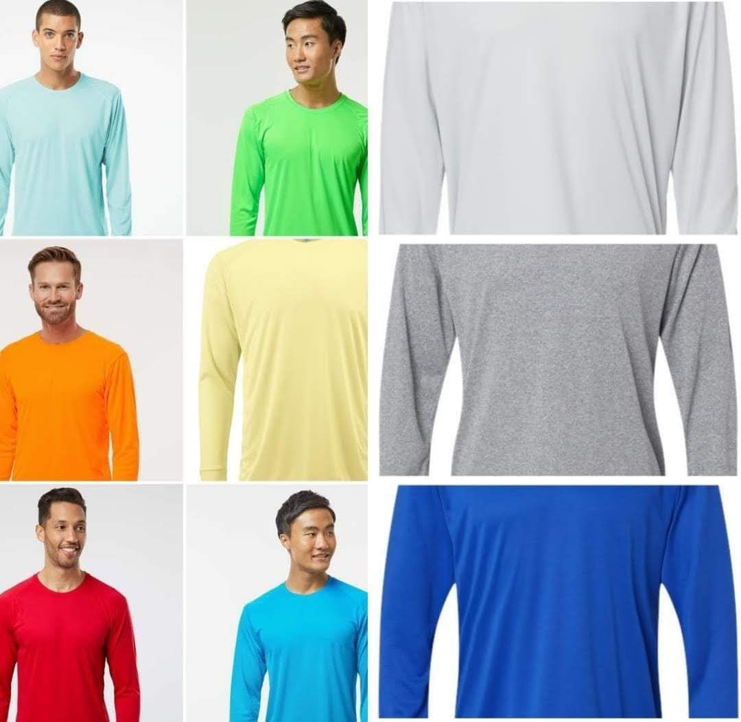 Unisex 100% polyester long sleeve tee