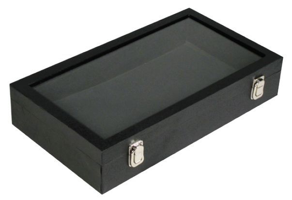 Glass Top Nugget Display Box with Latch