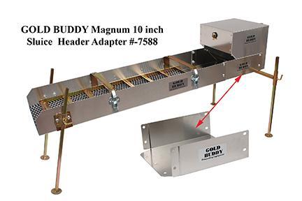Header Box Adapter for Gold Buddy Magnum 10" Sluice