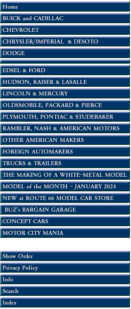 NEW at ROUTE 66 MODEL CAR STORE