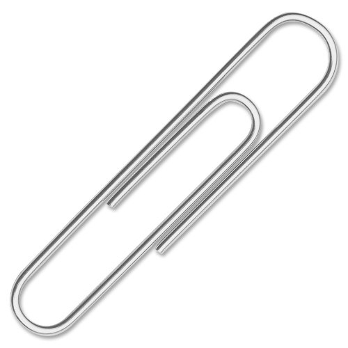 ACCO Smooth Finish Premium Paper Clips, Wire, No. 1, Silver, 100 per Box