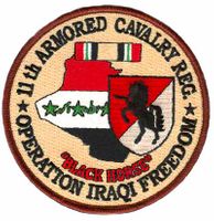 11th ACR (Black Horse) Iraqi Freedom Patch