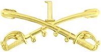 1st Cavalry Crossed Sabers Pin