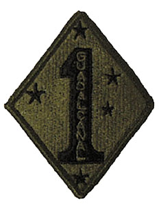 1st Marine Division Subdued Patch