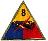 8th Armored Division Regulation Military Patch