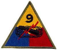 9th Armored Division Regulation Military Patch