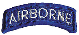 Airborne Tab Blue Regulation Military Patch
