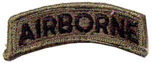 Airborne Tab Subdued Regulation Military Patch