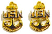 Chief Petty Officer Collar Device (Pair)
