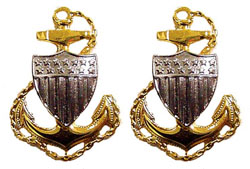 Coast Guard Chief Petty Officer Collar Device (Pair)