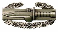 Combat Action Badge Silver-Oxide Finish
