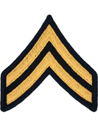 Men's CPL E-4 Corporal ASU Blue Rank Chevrons