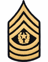 Men's CSM E-9 Command Sergeant Major ASU Blue Rank Chevrons