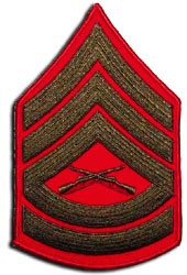 GYSGT E-7 Gunnery Sergeant Embriodered Chevron (Pair)