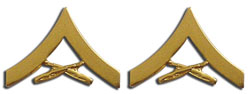 LCPL E-3 Lance Corporal Brass Chevron (Pair)
