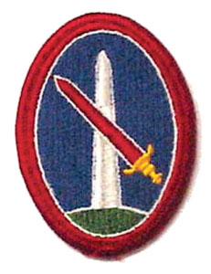 Military District Washington Regulation Military Patch