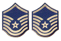 MSGT E-7 Master Sergeant Metal Chevron (Pair)