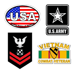 MilitaryVetsPX.com Military Car Window Decals