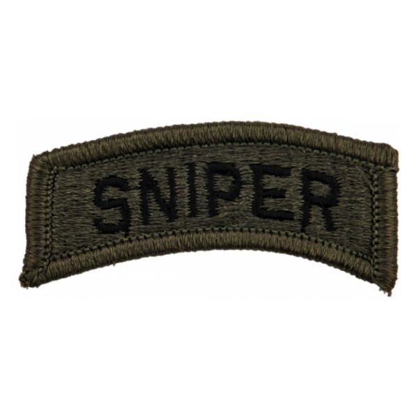 Sniper Tab Subdued Regulation Military Patch Velcro Back