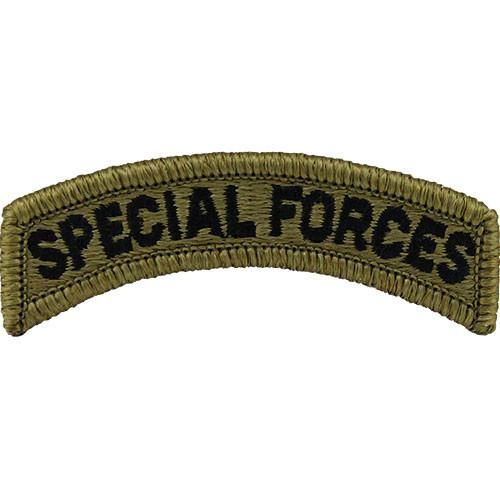 Special Forces Tab Subdued Regulation Military Patch Velcro Back
