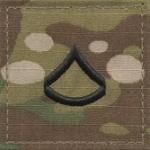Private First Class PFC E-3 Army OCP Rank 2x2 Hook Fastener Back, $4.34 at MilitaryVetsPX.com