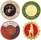 Military Hat and Lapel Pins