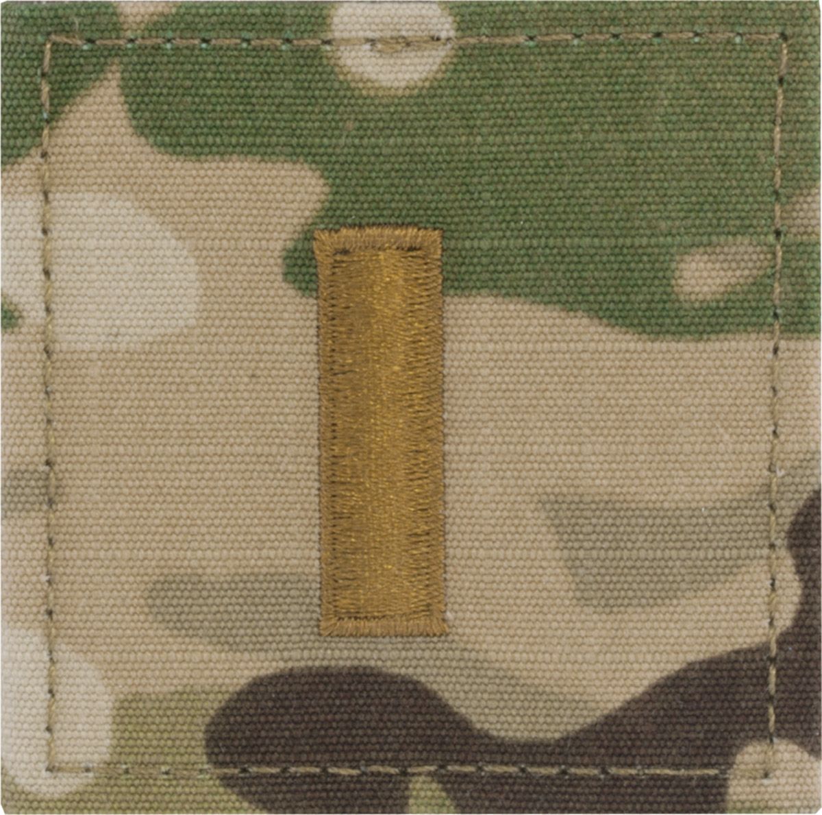 OCP 2nd Lieutenant 2LT O1 Rank Multicam 2X2 Hook Fastener Back