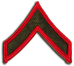 PFC E-2 Private First Class Embriodered Chevron (Pair)