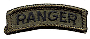 Ranger Tab Subdued Regulation Military Patch