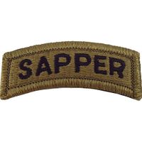Sapper Tab Subdued Regulation Military Patch Velcro Back