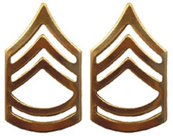 SFC E-7 Sergeant First Class Brass Chevron (Pair)