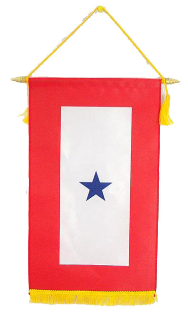 Single Blue Star Service Banner (8"x14") - BACK ORDER