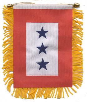 Three Blue Star Service Banner (4"x5")