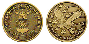 U.S. Air Force Operation Iraqi Freedom Challenge Coin