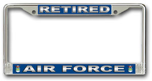 U.S. Air Force Retired License Plate Frame