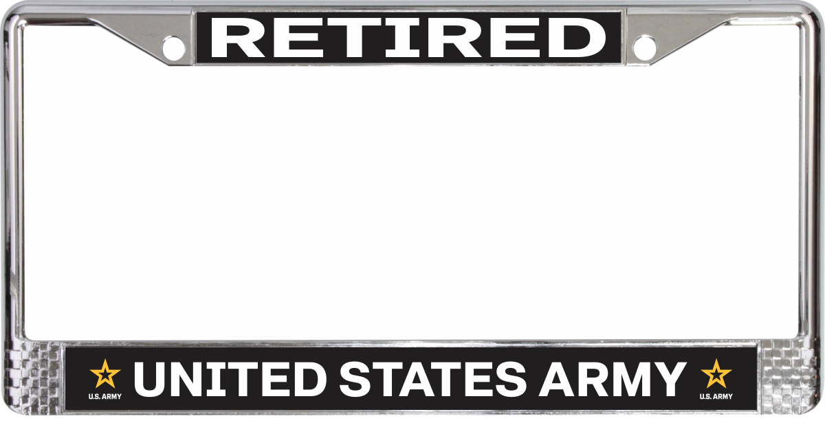 U.S. Army Retired License Plate Frame