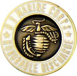 U.S. Marine Corps Honorable Discharge Lapel Pin