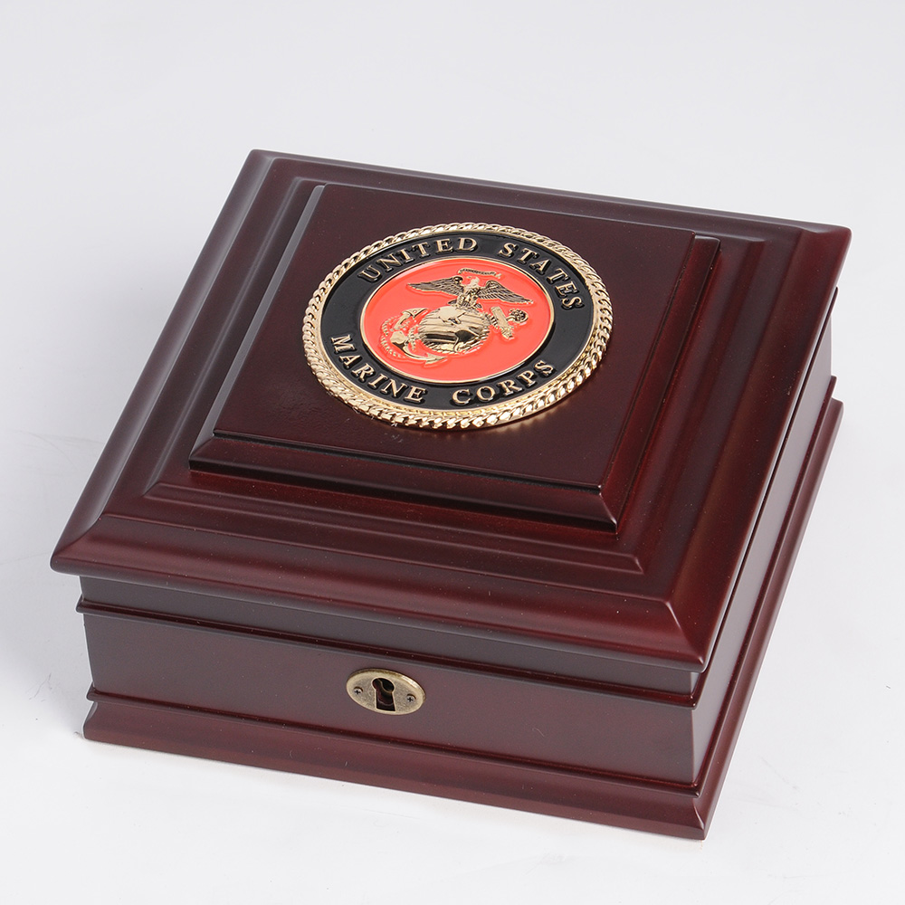 US Marine Corps USMC Wood Awards Box