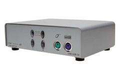 2 Port USB Auto Multi-PC's Controller with USB Hub - KVM Switch