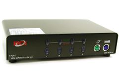 4-Port Auto KVM Switch Box with Audio and USB Hub - KVM Switch