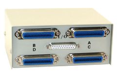 4-Way Centronic-36 to DB-25 Switch Box, ABCD-436 - Printer / Data Switch
