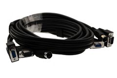 AT Keyboard / Serial Mouse / VGA KVM Cable 10 Feet - KVM Cables