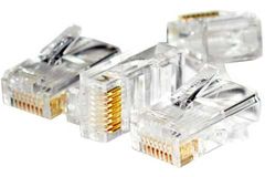 Cat-5e 8P8C Cable Plugs for Solid Wire - 100 Pcs / Bag - Modular Plugs
