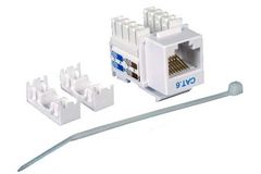 CAT6 Keystone Jack - White Color - Keystone Jacks