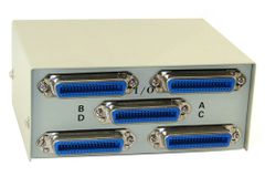CN36F 4-Way Manual Data Switch Box, P/N: ABCD-36P - Printer / Data Switch