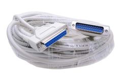 DB25M/DB25F, Straight thru Pin-out Serial Cable, 50 Feet - Serial ...
